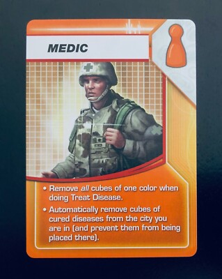 Pandemic | Medic Role Card | Official Extra/Replacement Game Piece | eBay