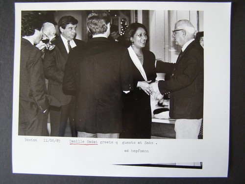 Glossy Press Photo 1985 Egyptian President Anwar Sadat daughter Camilla ...
