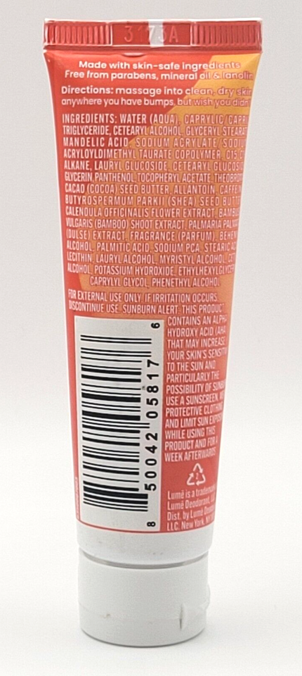 Lume Acidified Body CREAM - 1 oz CLEAN TANGERINE Travel Size ...