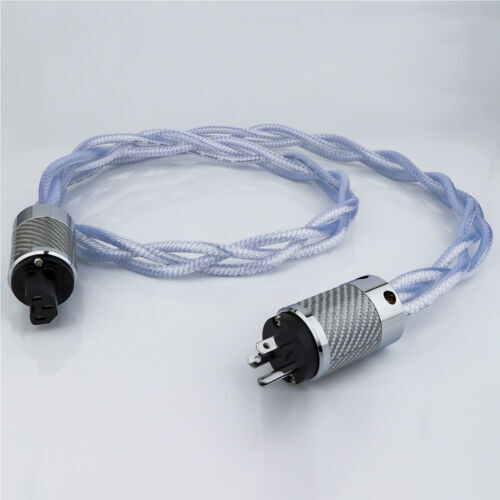 HiFi Audio Power Cable US AU AC EU Schuko Silver Plated OCC PC Power ...