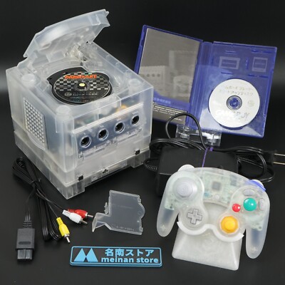 Nintendo GameCube Clear white Shell NTSC U-C/J Region Switch Mod w/GB ...