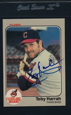 1983 Fleer #410 Toby Harrah Indians Signed Auto *27864 | eBay