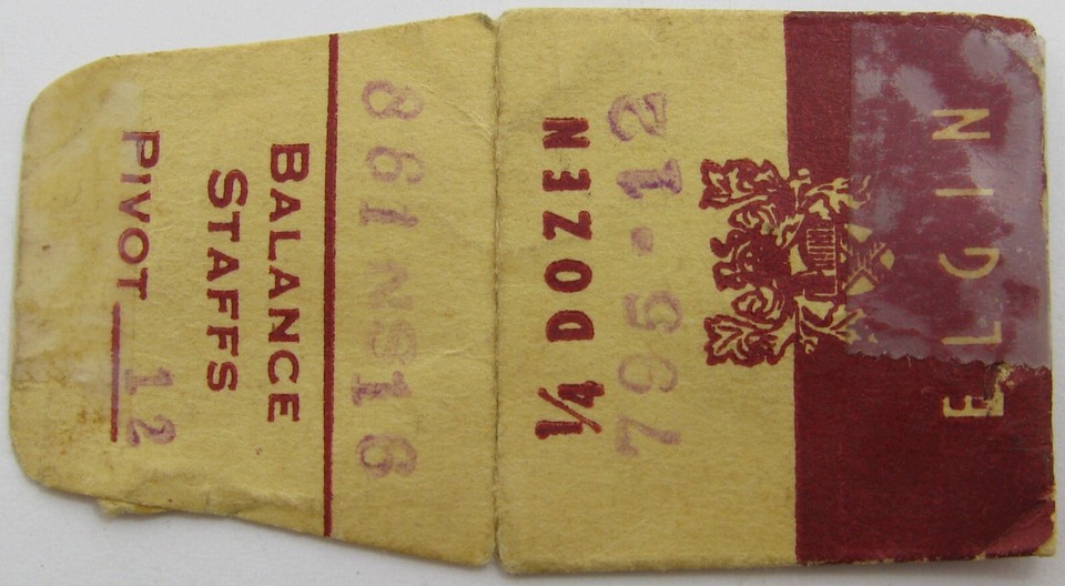 Elgin pocket Watch 16s 861 NS balance staff #723 pivot 12 | eBay