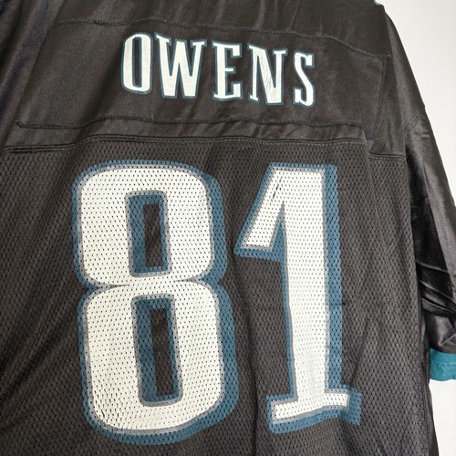 Philadelphia Eagles Terrell Owens #81 Reebok Authentic Black Jersey Men ...