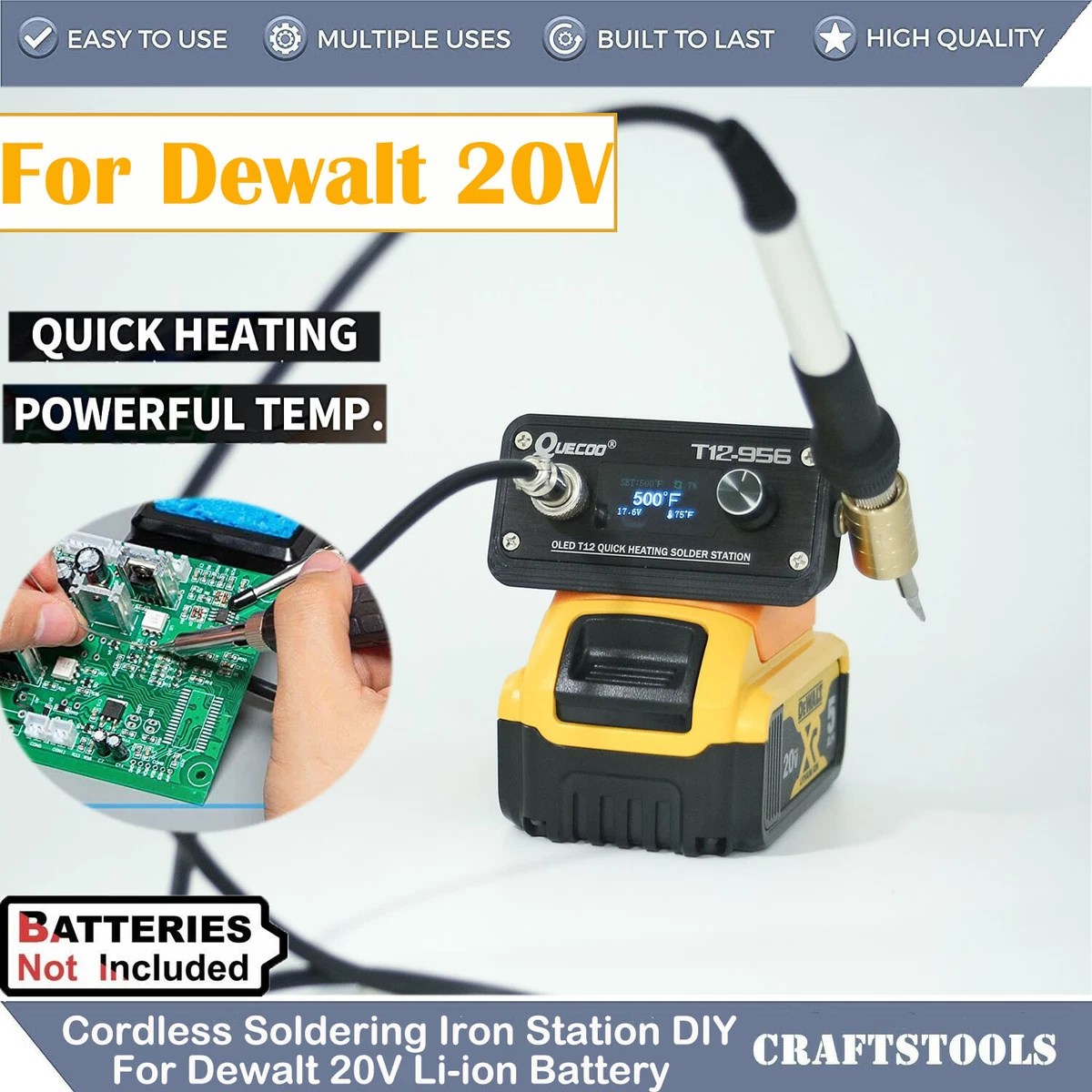 Dewalt 18V Portable Soldering Iron For 18v Battery Cordless, 56% OFF
