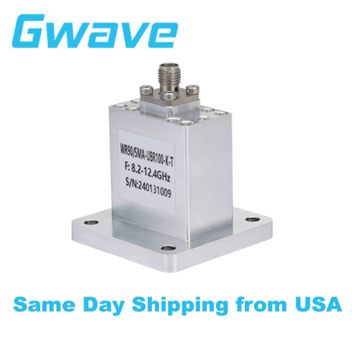 WR-90 to SMA Female Str Waveguide to Coax Adapters, UBR100 Flange, 8.2 ...