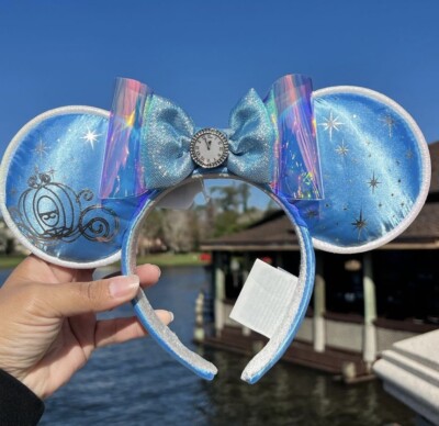 Cinderella Carriage Midnight Clock Minnie Mouse Bow Ears Headband ...
