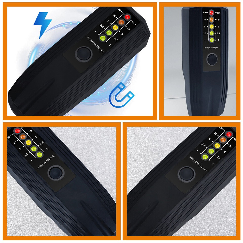 EMF Meter Ghost Hunting Equipment Electromagnetic Radiation Detector ...