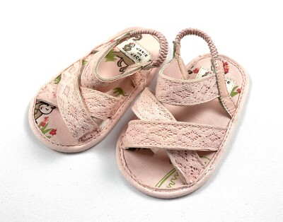 Janie And Jack MONKEY PARADISE Baby Girl Shoes GUC Pink Infant Summer ...