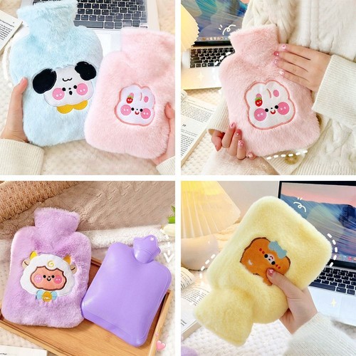 Cartoon Plush Hot Water Bottle Bag Hand Warmer Heat Pack Water Heating ...