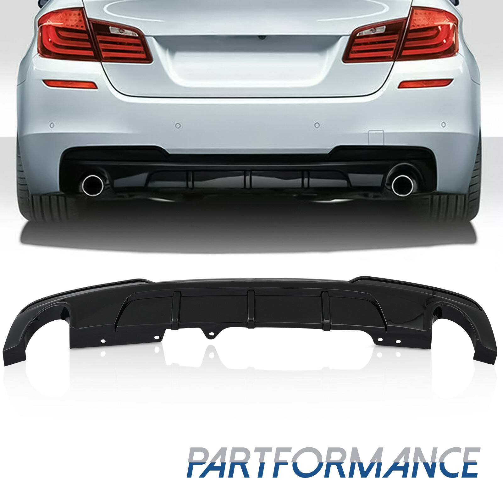 Rear Diffuser For 2011-2016 BMW 5 Series F10 535i M Sport Bumper Lip ...