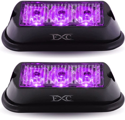 (2PCS 3-LED Strobe Light Purple Waterproof Emergency Beacon Flash ...