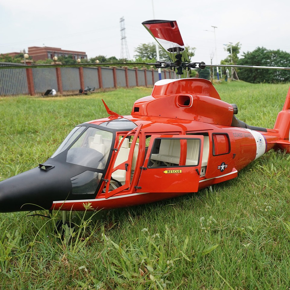 Roban 800size AS-365 Dauphin ARF RC Helicopter red Coast Guard Model ...