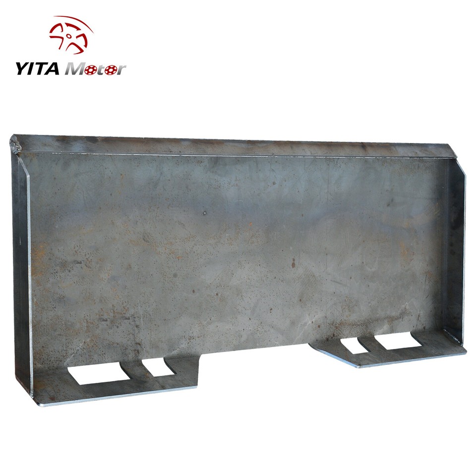 3/8" Quick Tach Mount Plate Skid Steer Heavy Steel Front Loader Bucket ...