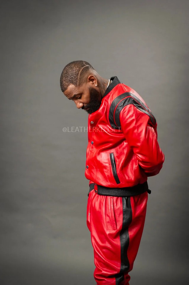 MEN'S LIAM LEATHER TRACK SUIT SET | eBay