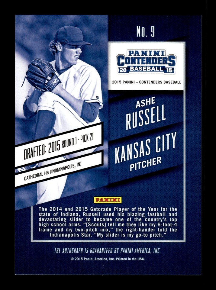 Ashe Russell 2015 Panini Contenders #9 Draft Ticket Autographs | eBay