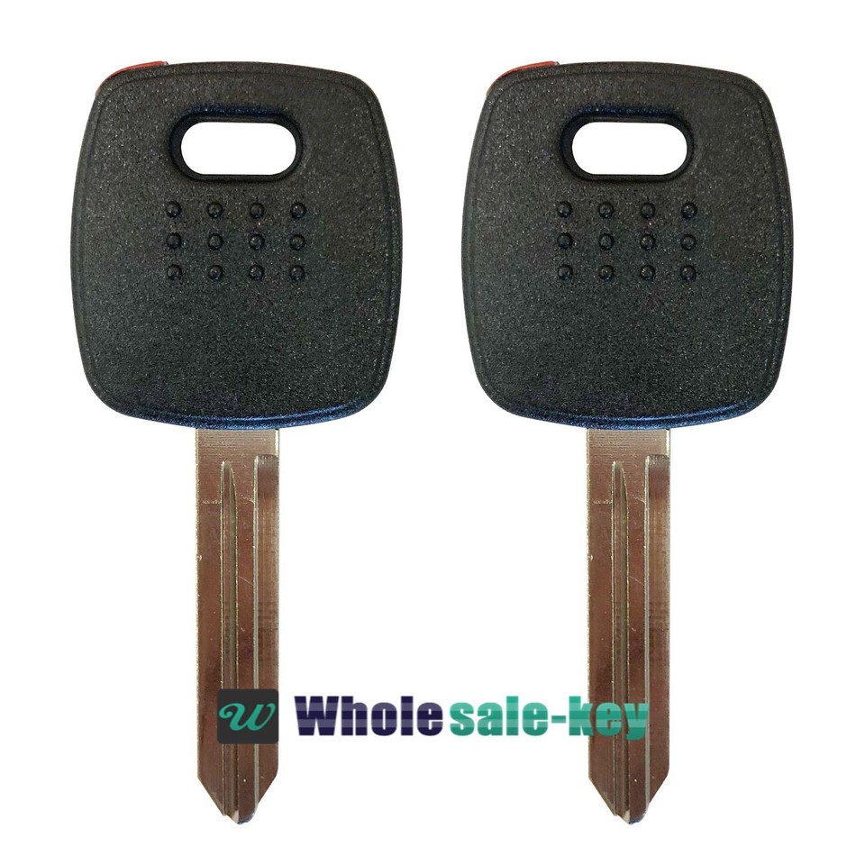 2 New Uncut Ignition Blank Chipped Car Key with Transponder Chip For ...