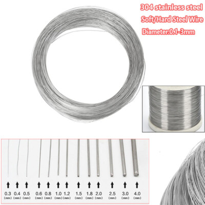 304 Stainless Steel Wire 0.1mm-3mm Single Soft/Hard Steel Wire ...
