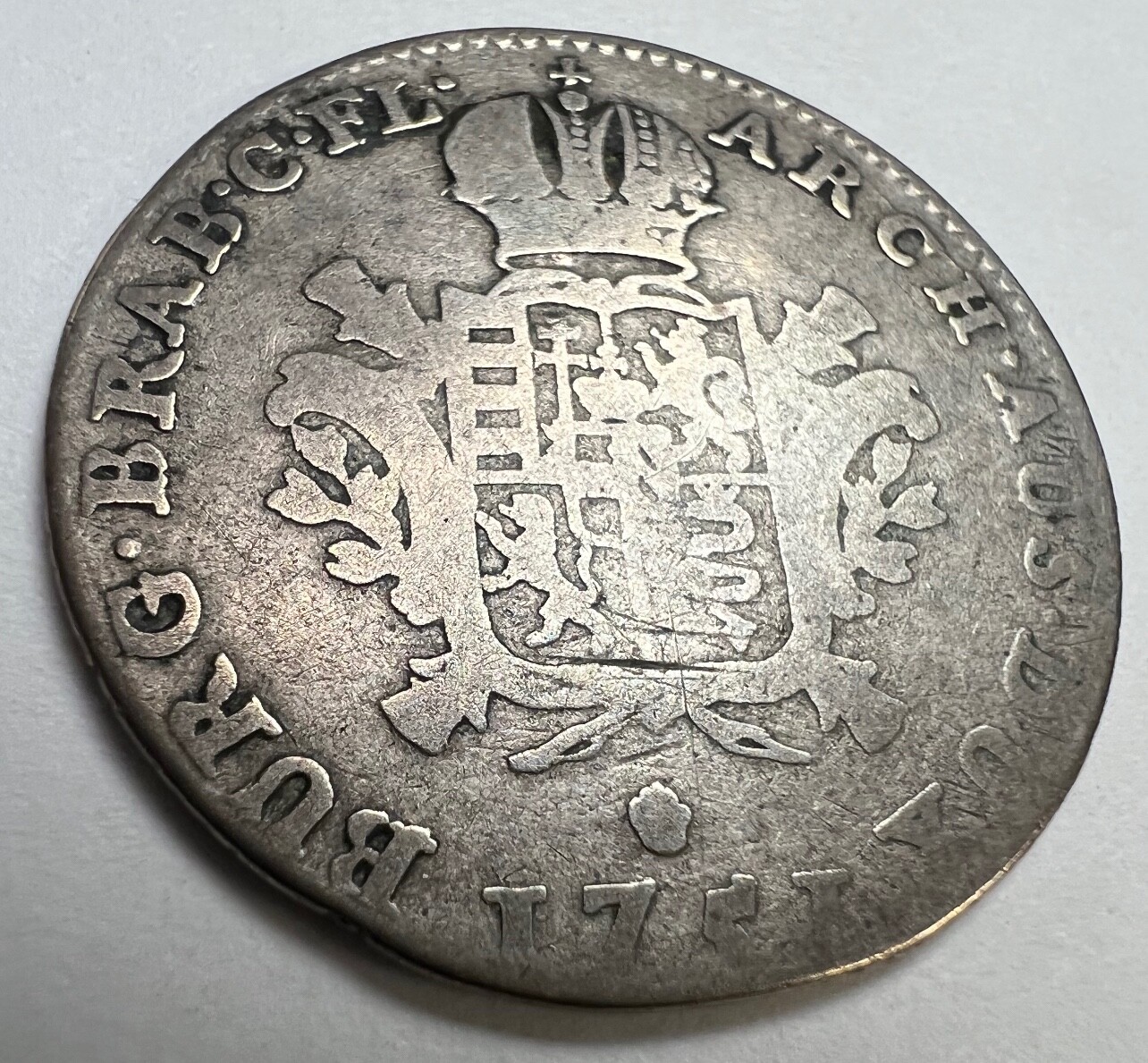 1751 Austrian Netherlands 1/8 Ducaton Circulated Silver Coin Maria ...