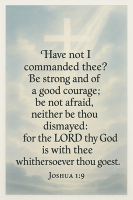 Bible Verse - Christian - Have I Not Commanded - A3/A4 Poster | eBay UK