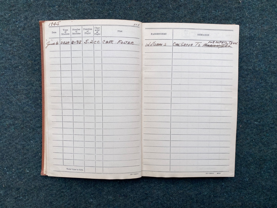 Original WW2 USMC Fleet Marine Aviators Flight Log Book SBD5 Dauntless ...