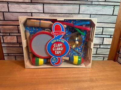Melissa & Doug Band-in-a-Box Clap! Clang! Tap!, 10-Piece Musical ...