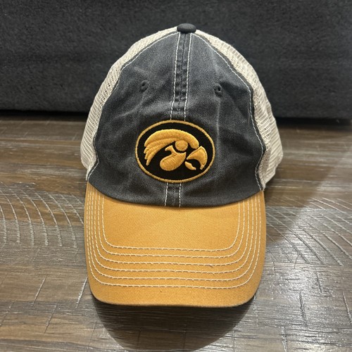 Iowa Hawkeyes Hat Cap Mens Snapback Gray Mesh Trucker NCAA College ...