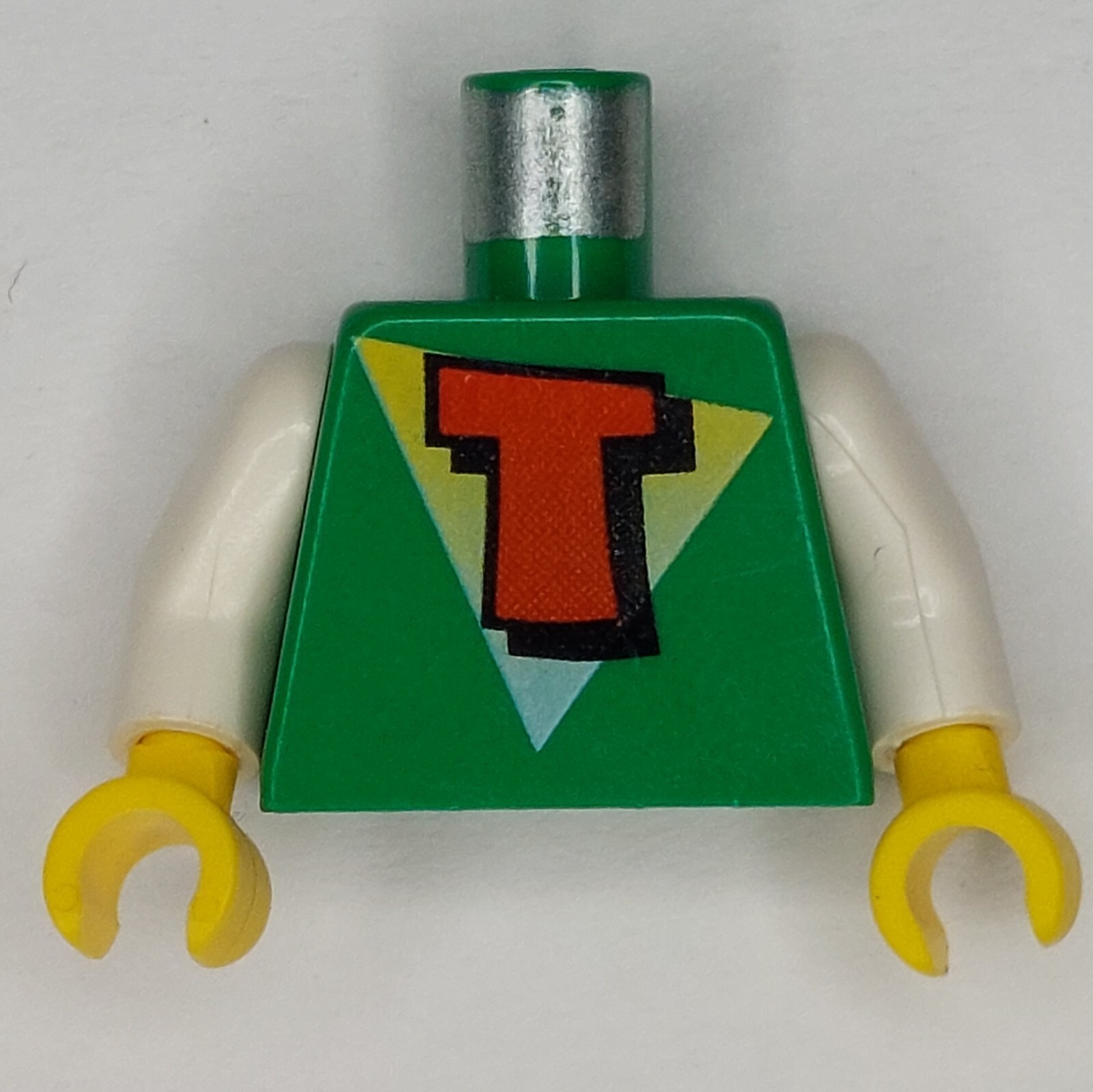 Lego Green Minifigure Torso Freestyle White/Yellow Triangle Red 'T ...