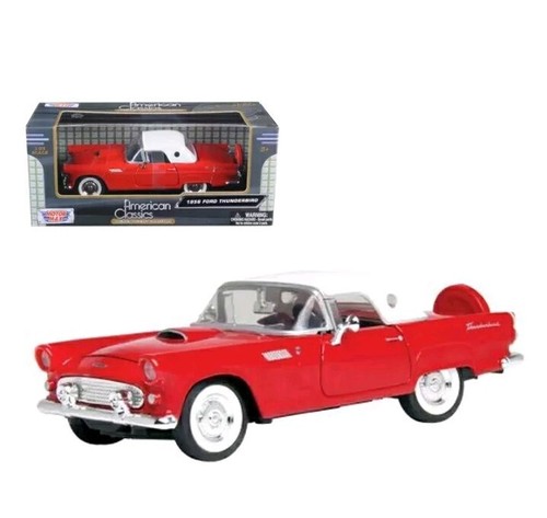 1956 Ford Thunderbird Red 1/24 Diecast Car Model Timeless Legends by ...