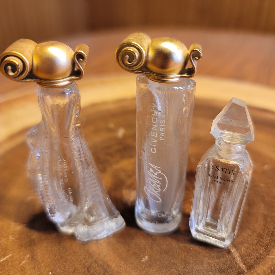 VTG Givenchy Mini Tiny Perfume Glass Bottles Lot Of 3 Fragrance ...