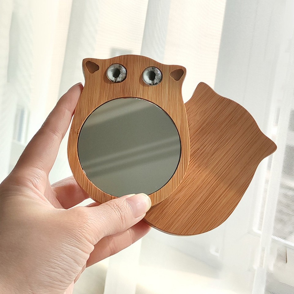 2 Pcs Mini Mirror Portable Makeup Hand Held Mirrors Compact Purse ...