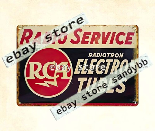 RCA RADIO ELECTRON TUBE broadcasting nostalgia metal tin sign wall ...