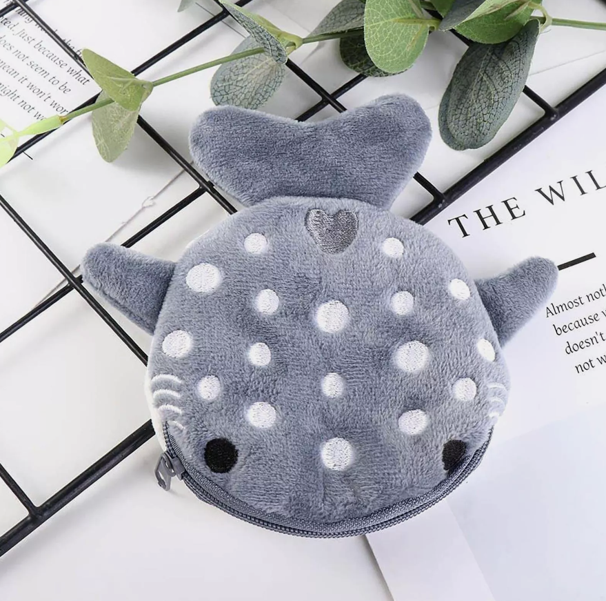 Whale Shark Coin Purse Portable Plush Coin Bag Cute Key Earphone Pouch ...