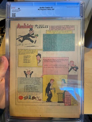 ARCHIE COMICS #1 CGC (Page 24 only) Featuring Archie Panels 1942 Cream ...