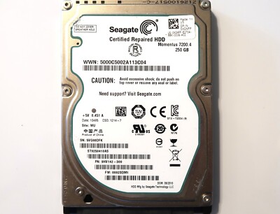 Seagate ST9250410AS 9HV142-300 Fw :0 002SDM1 Wu 250gb 2.5 " SATA Disque ...