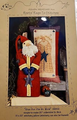 Folksy Primitives Reet's Rags To Stitches Star For Ole St. Nick Cloth ...