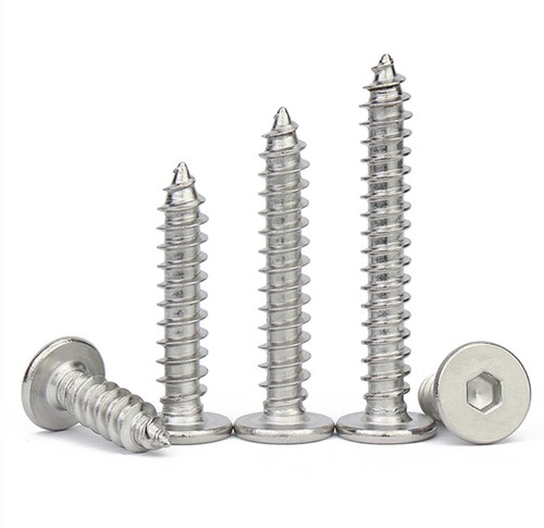 Stainless Steel Hexagon Hex Socket Ultra Thin Flat Wafer Head Self ...