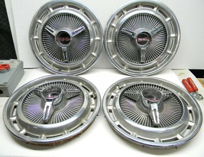 Set of 4 14" Chevy SS Hubcaps 60's 63 64 65 66 Impala 67 Nova SS Super ...