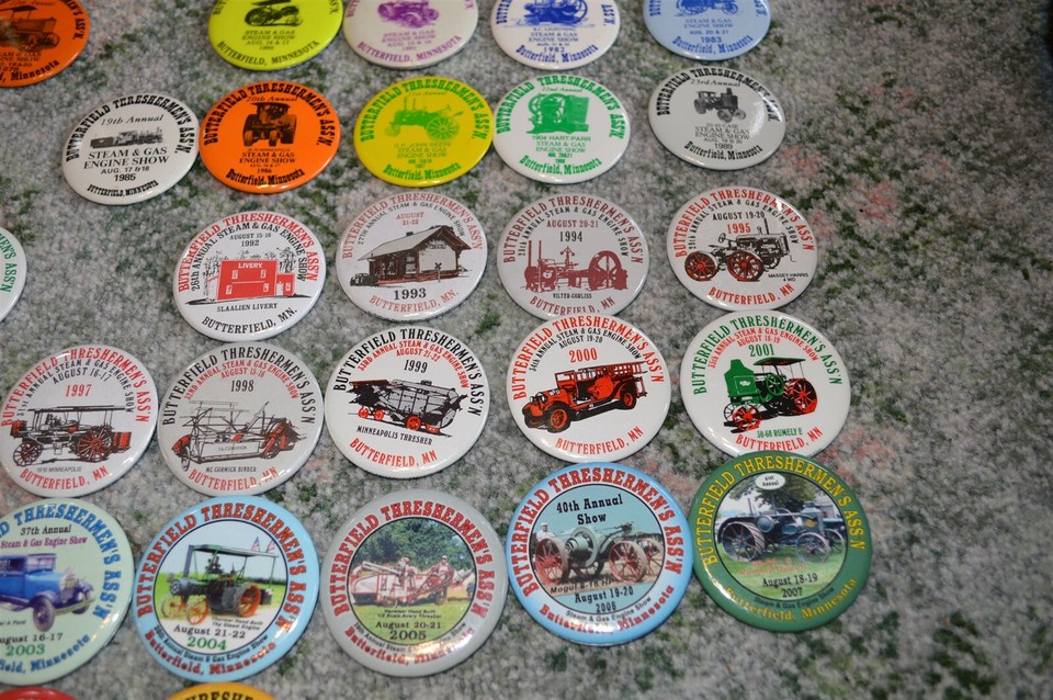 36 different Butterfield Threshermans Assoc Tractor Buttons 1972-2010 ...