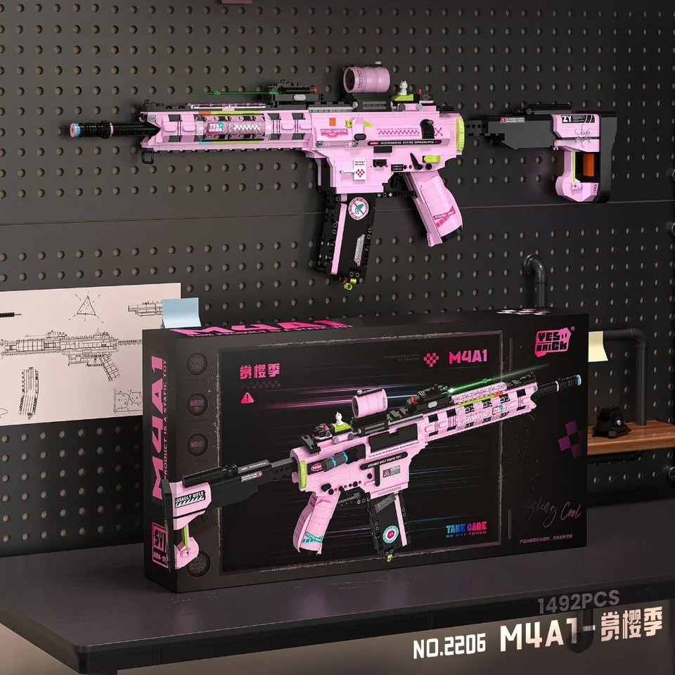 MOC Military MP5 KSV M4A1 ARP-9 Submachine Gun Building Blocks Toy for ...