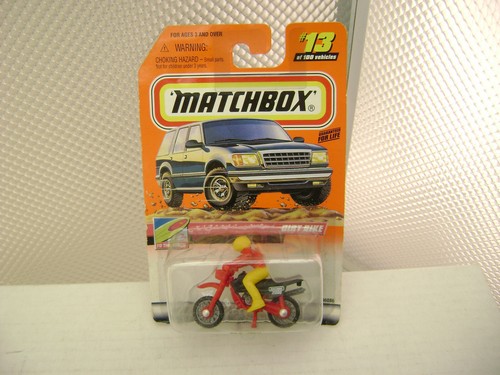 1999 MATCHBOX SUPERFAST #13 RED DIRT BIKE MOTORCYCLE WITH RYDER NEW ON ...