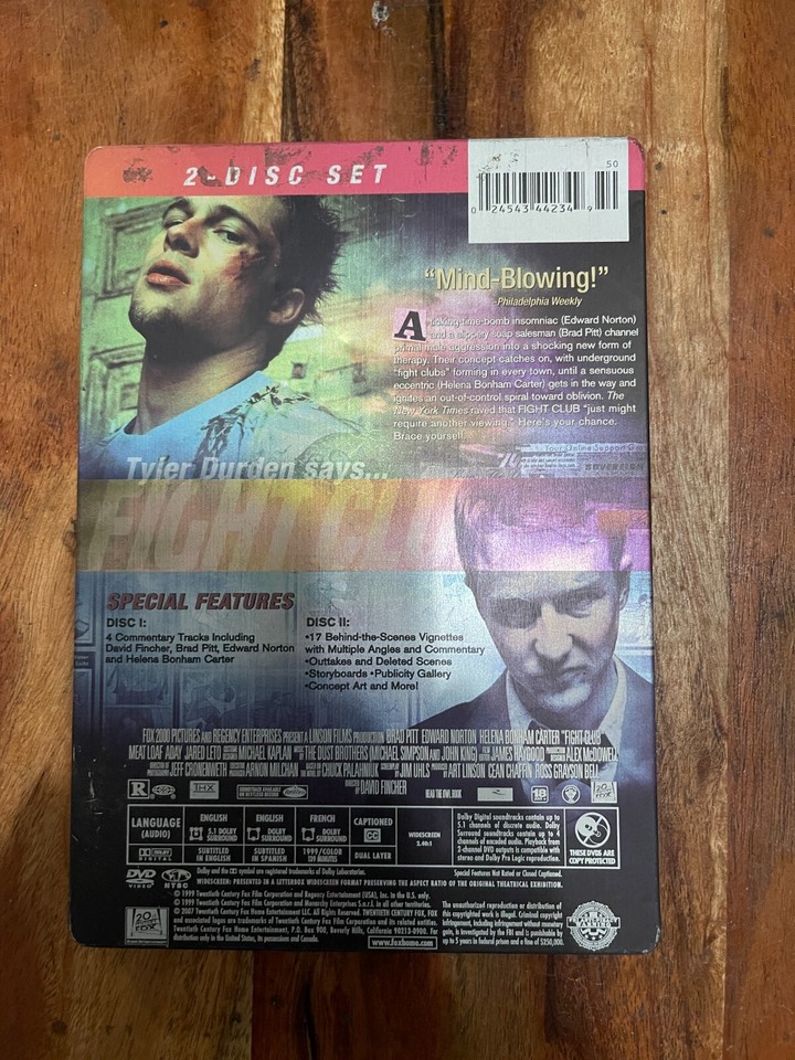 Fight Club (DVD, 2007, Collectors Edition Steelbook) 24543442349 | eBay