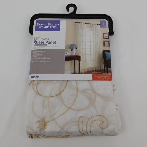 Better Homes and Gardens ONE Window Panel Ivory Embroidered 38(W) x 84 ...