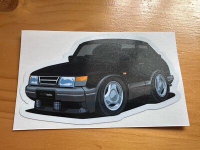 Saab 900 Turbo Cartoon Style Car Sticker. | eBay UK