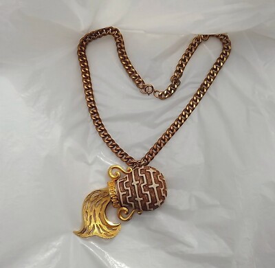 Vtg Razza Zodiac Necklace Luca Aquarius Water Pitcher Resin Big Bold ...