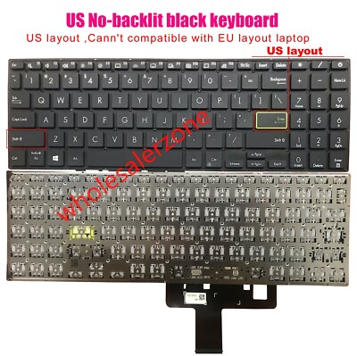 New US without-backlit Keyboard for Asus Vivobook S533 S533E S533EA ...
