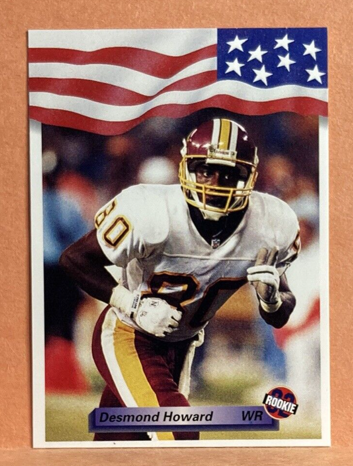 1992 AW Sports DESMOND HOWARD Rookie RC Card #15 Redskins | eBay