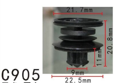 5PCS Fit VW 3B0-868-243 Nylon Door Trim Panel Rivet Retainer Clip ...