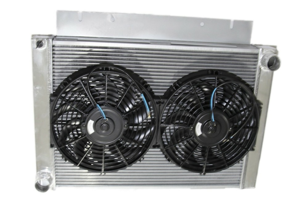 Fits 60-63 Ford Galaxie 260-427 V8 Aluminum Racing 3 Row Radiator + 12 ...