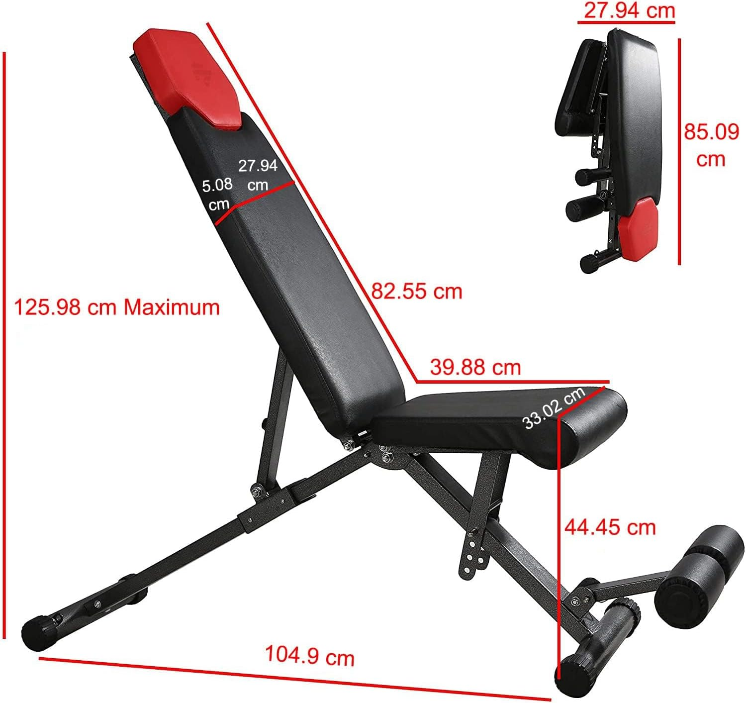 5-In-1 Weight Bench, Adjustable & Foldable for Bench Press, Strength ...